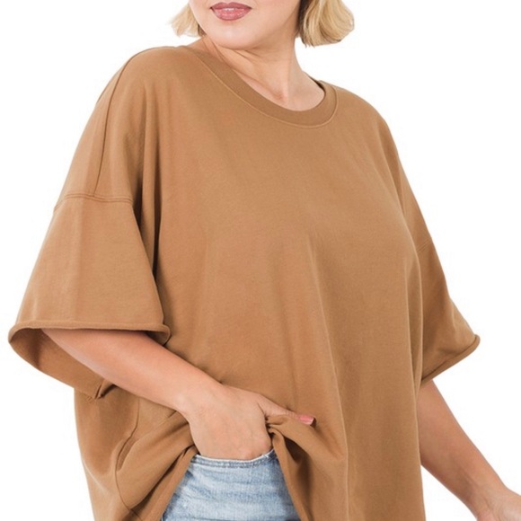 Zenana Outfitters | Tops | Last One Zenana French Terry Camel Top ...